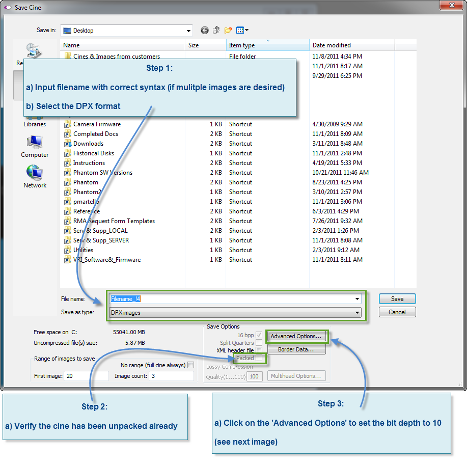 Is it possible to save 10-bit DPX files?