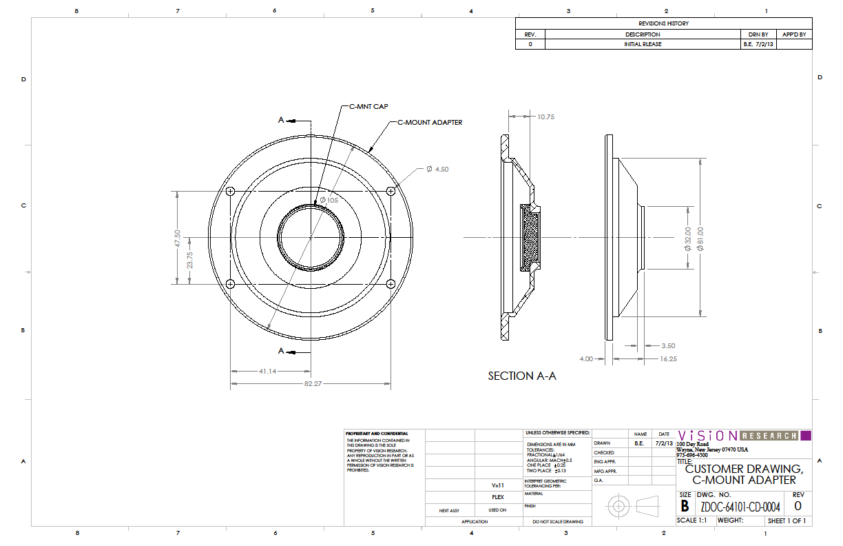 Drawings\Mounts\Cmount adapter\C mount adapterZDOC-64101-CD-0004 Rev 0