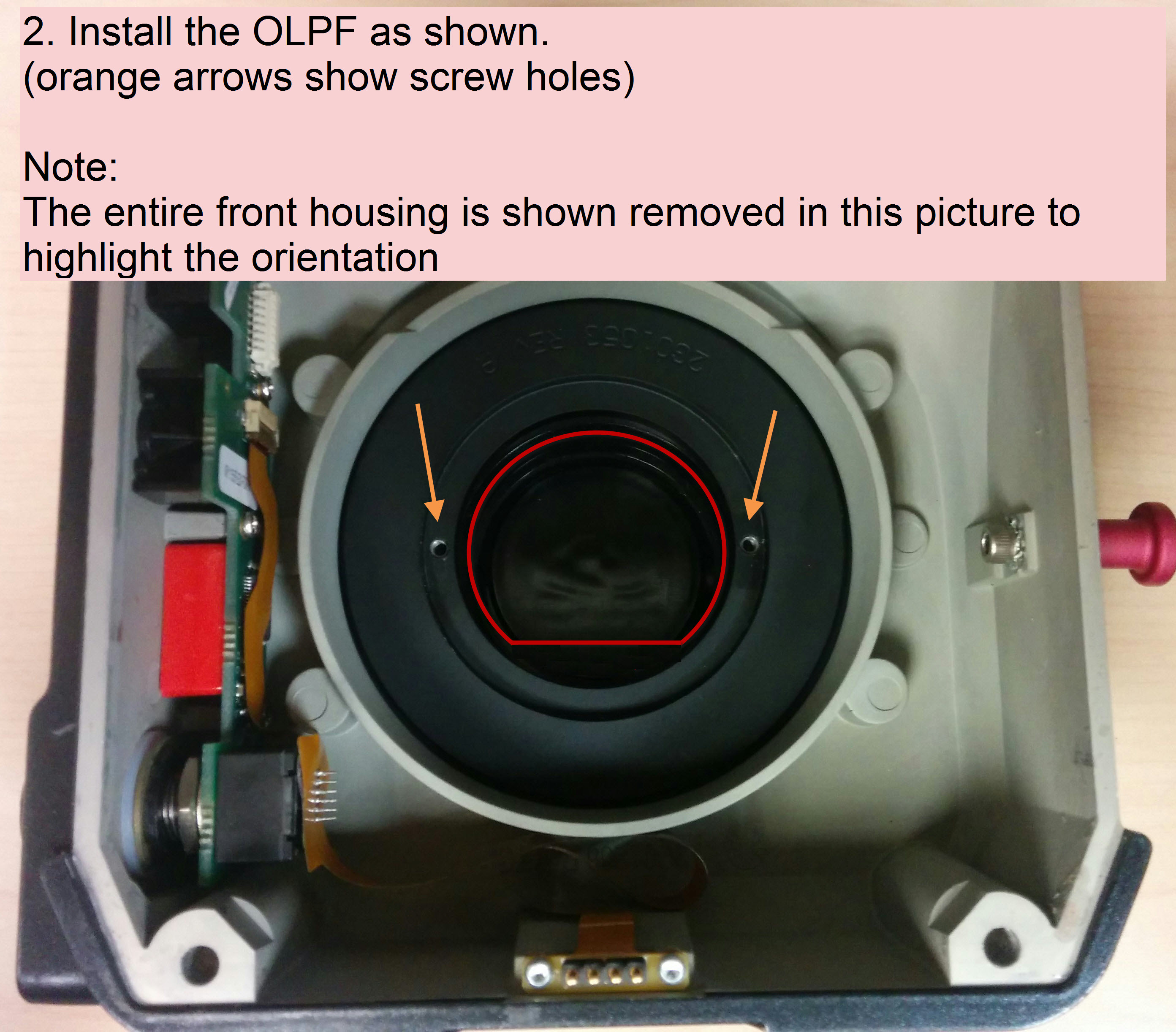 How to install FLEX2K_Front_OLPF