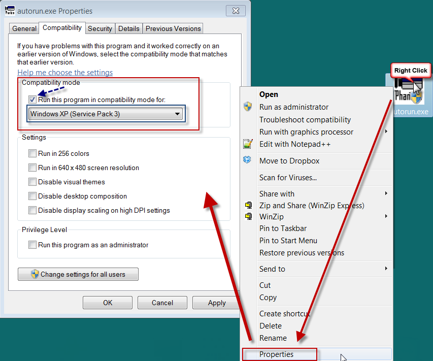 How To: User Windows Compatibility mode for Phantom Legacy software