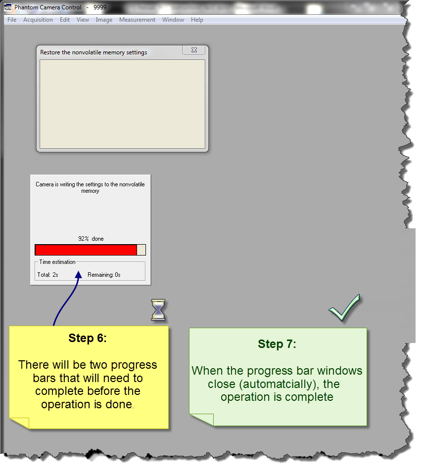 How to reload the camera's backup settings (STG) file