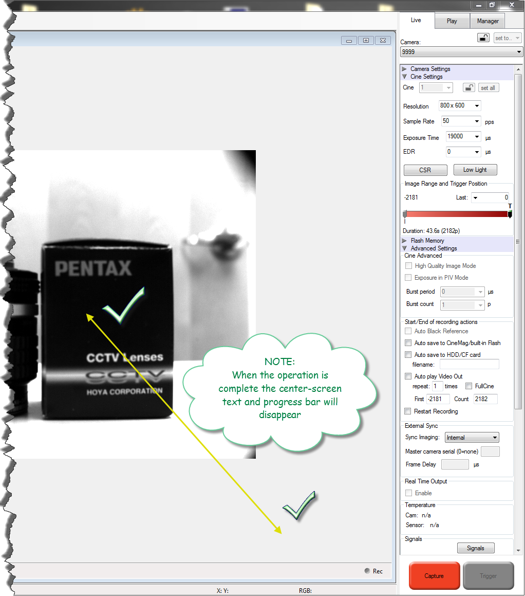 How to reload the camera's backup settings (STG) file